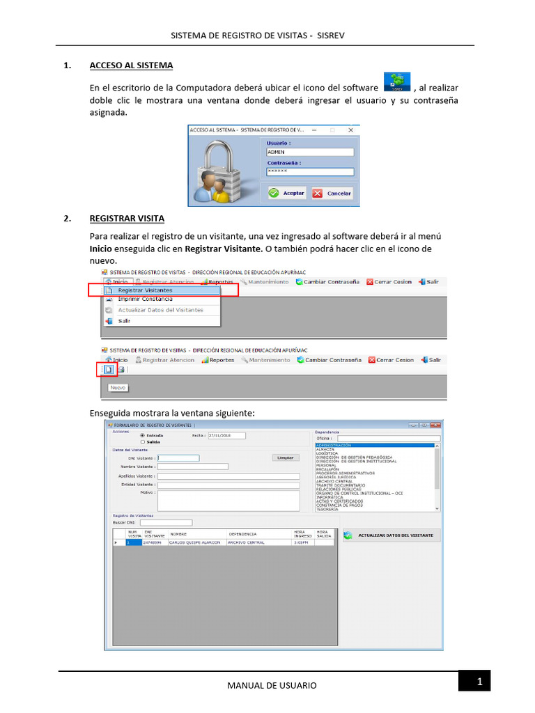 Manual Usuario Sirev | PDF