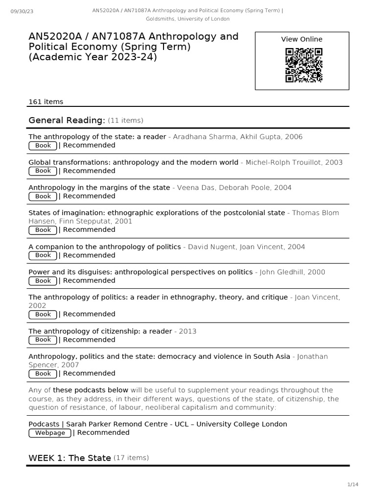 List | PDF | Anthropology | Ethnography