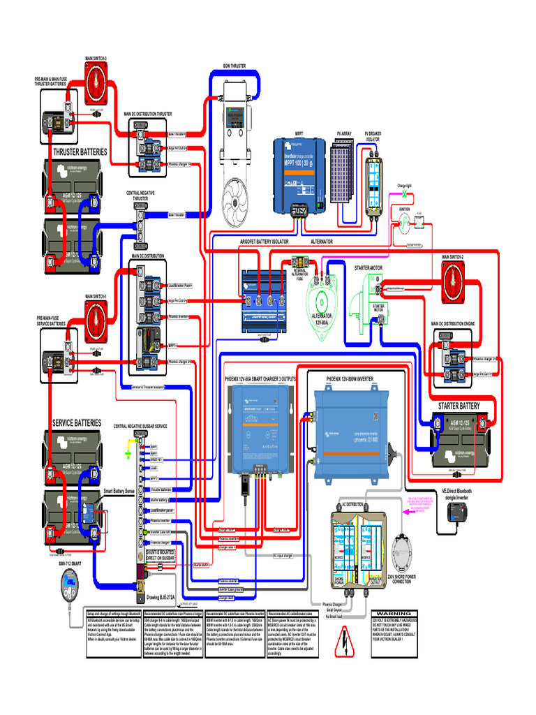 VE Direct Drawing With Phoenix Charger 12 50 3 Inverter 800W Bow ...