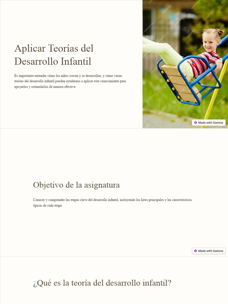 Aplicar Teorias Del Desarrollo Infantil | PDF