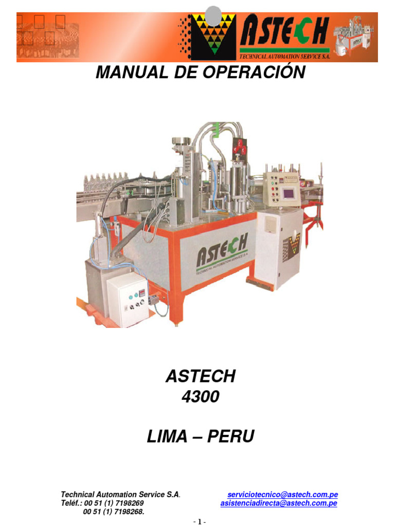 Manual de Etiquetadora Astech 4300 Completa | PDF