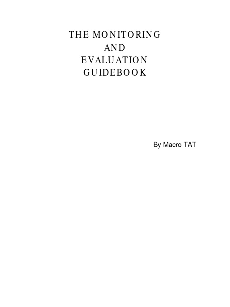 The Monitoring and Evaluation Guidebook | PDF