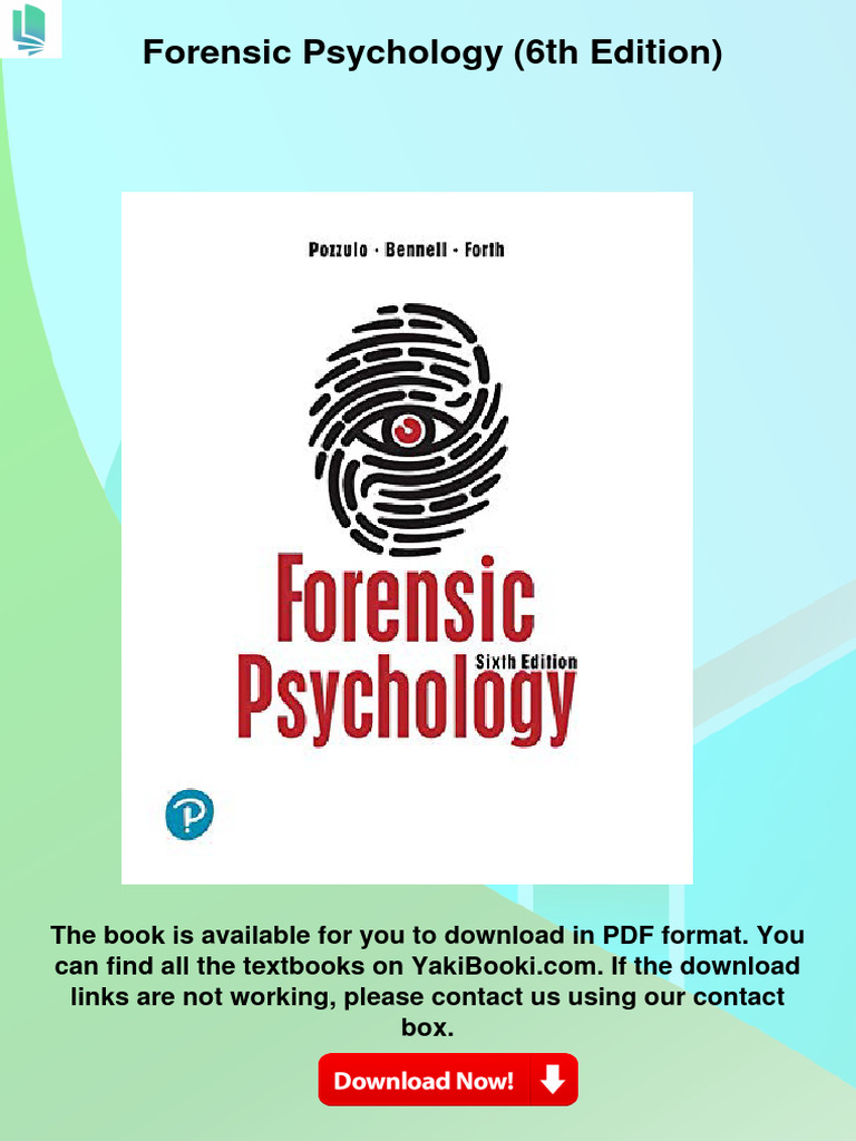 Forensic Psychology (6th Edition) | PDF Forensic Psychology (6th Edition) | PDF