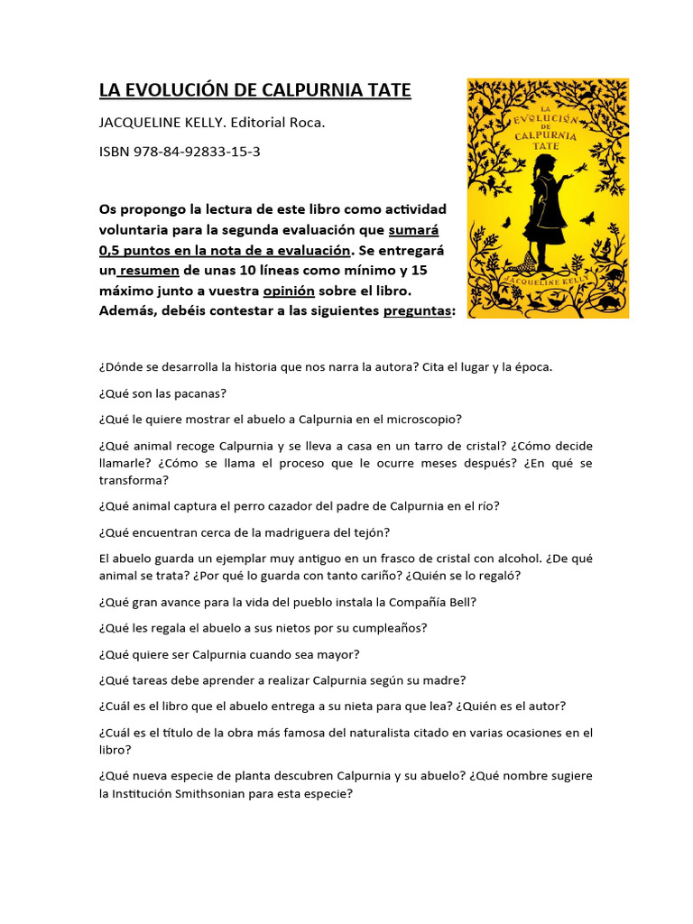 La Evolución de Calpurnia Tate | PDF