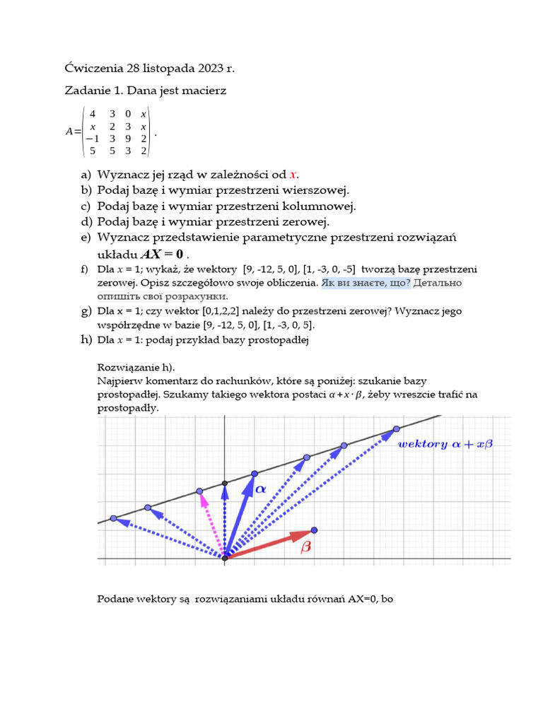 Ćwiczenia Algebra 28 11 2023 | PDF Ćwiczenia Algebra 28 11 2023 | PDF