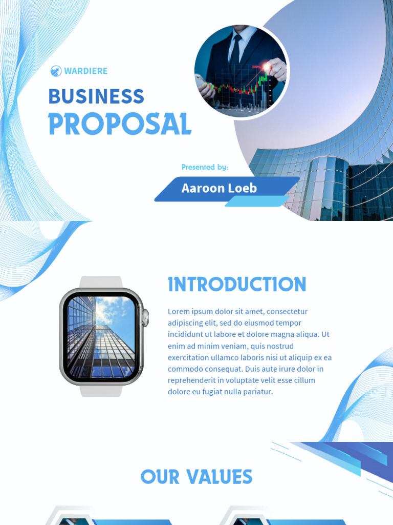 White Blue Modern Minimalist Business Proposal Presentation | PDF