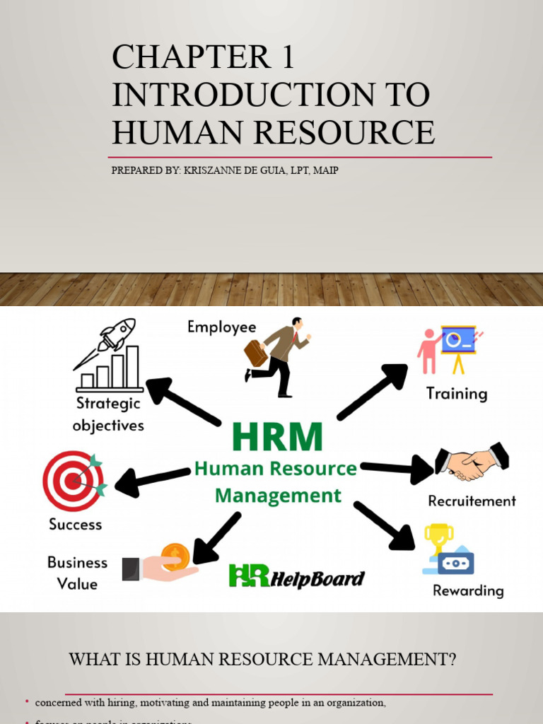 Chapter 1 Introduction to Human Resource (1) | PDF | Human Resource ...