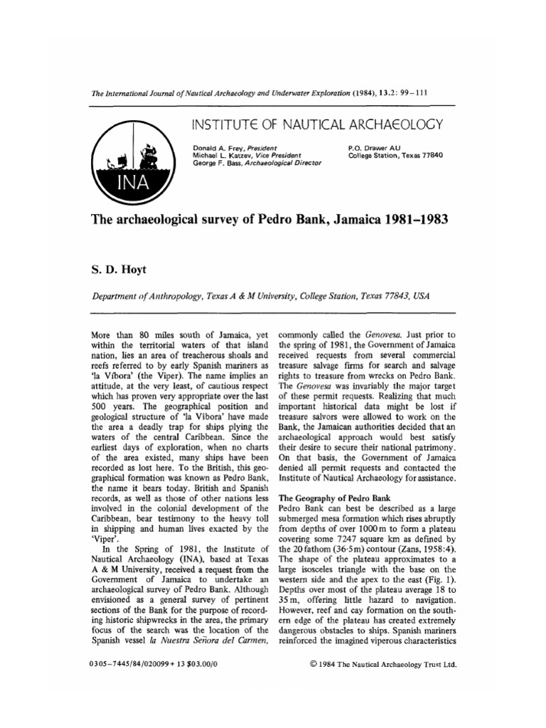 Hoyt1984 Pedro Bank | PDF | Shipwrecks
