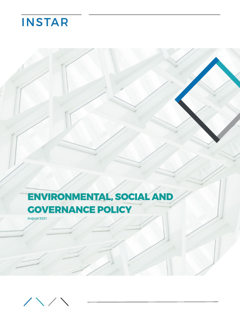 ESG Policy 08 2021 FINAL | PDF | Governance | Investing
