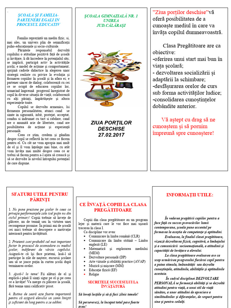 pliant ziua portilor deschise | PDF