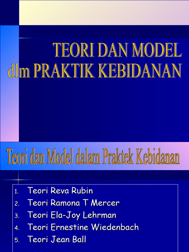 Teori Dan Model Dalam Praktek Kebidanan | PDF
