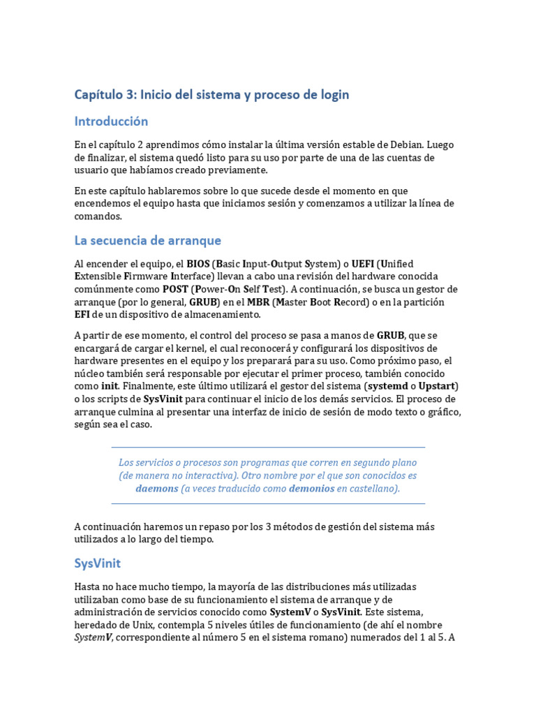 Proceso de Arranque en Linux | PDF