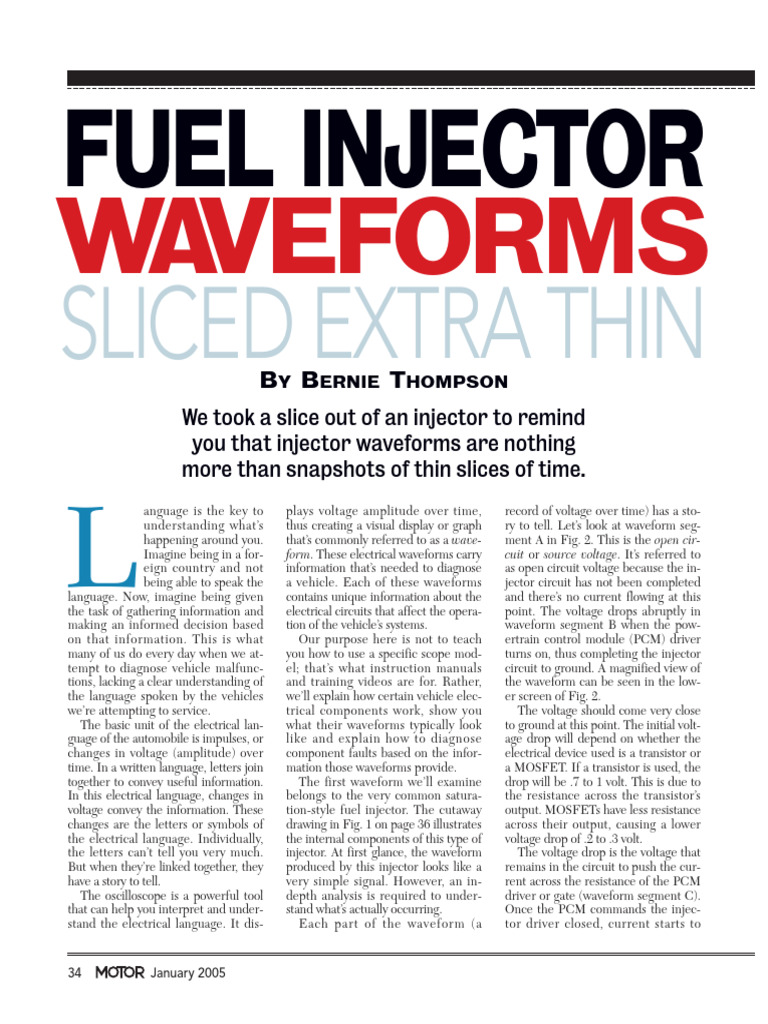 Understanding Fuel Injector Waveforms | PDF