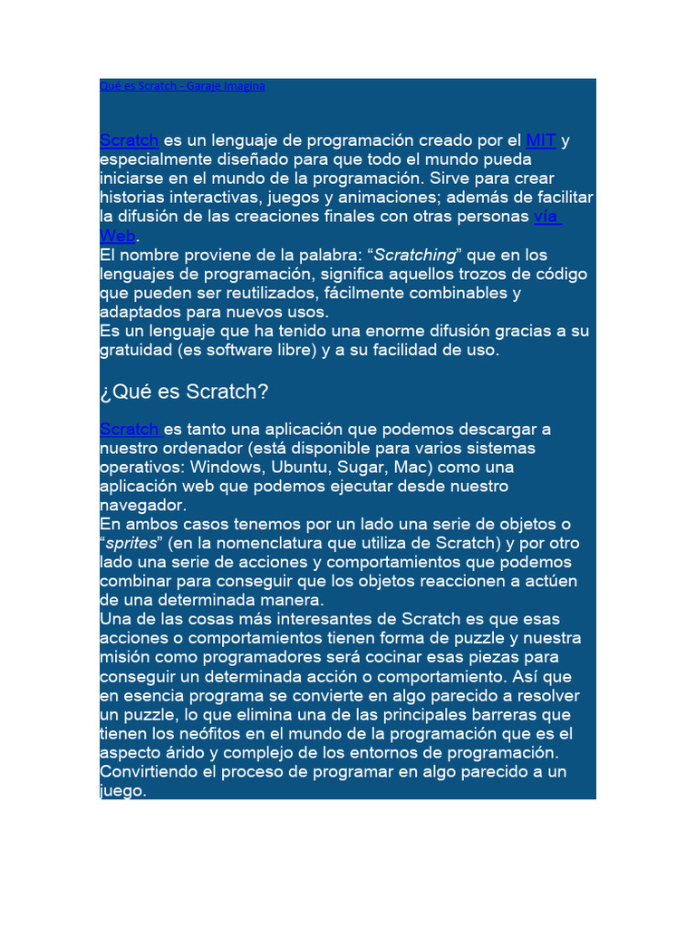 Qué Es Scratch | PDF