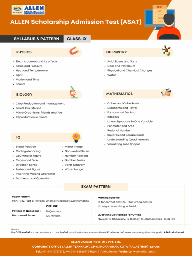 9 Asat Syllabus | PDF
