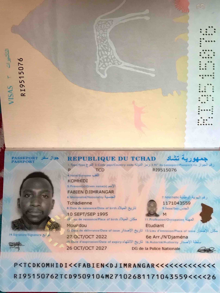 Passeport Tchadien: Informations Clés | PDF