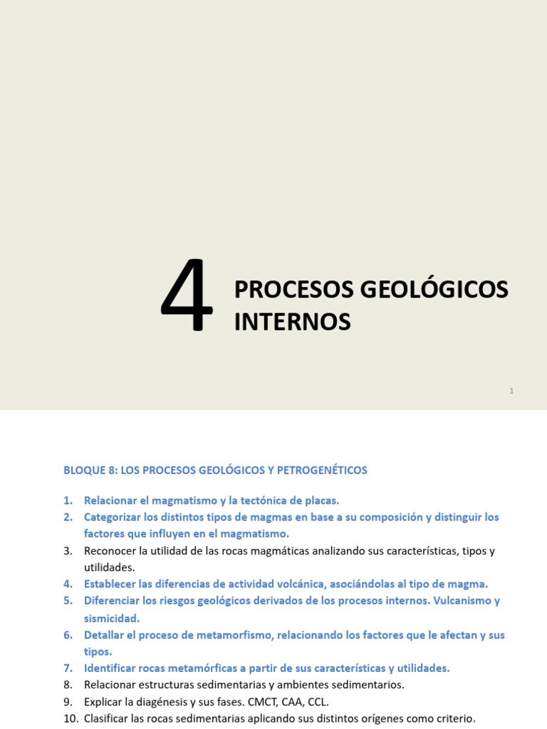 Procesos Geológicos Internos | PDF