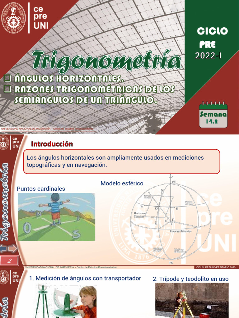 Tema 14.2 Angulos Horizontales | PDF