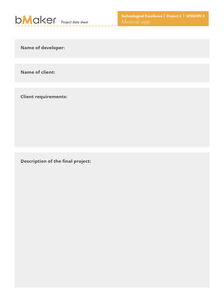 Project Data Sheet P3 | PDF