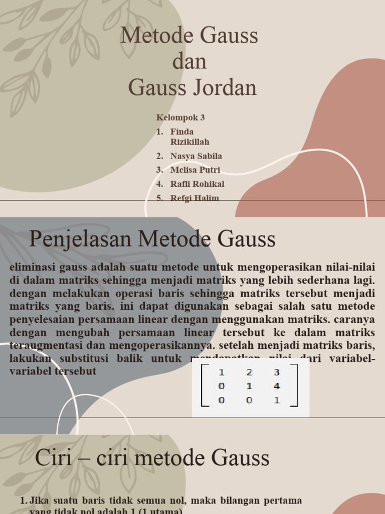 Perbandingan Metode Gauss dan Gauss-Jordan | PDF | Komputer