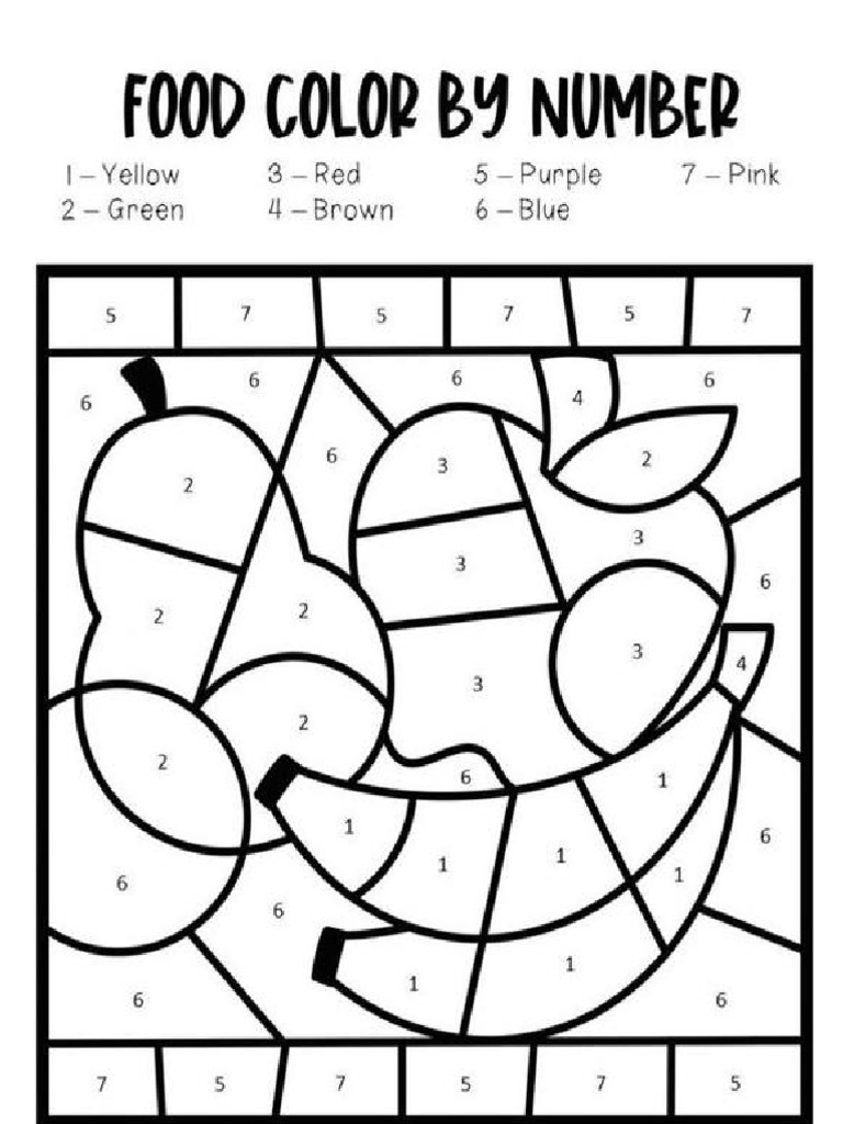 Food Color by Number | PDF
