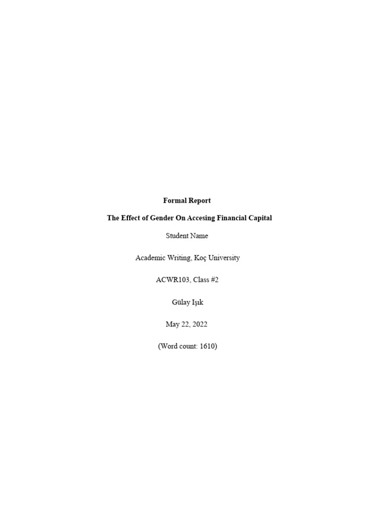 Formal Report Example 2 | PDF