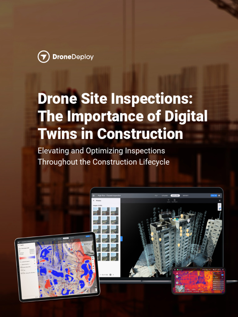Drone Site Inspections - The Importance of Digital Twins in Construction Ebook | PDF