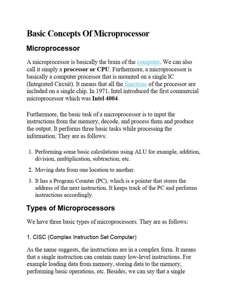 12.introduction To Computers and Microprocessor | PDF | Central Processing Unit | Computer Data ...