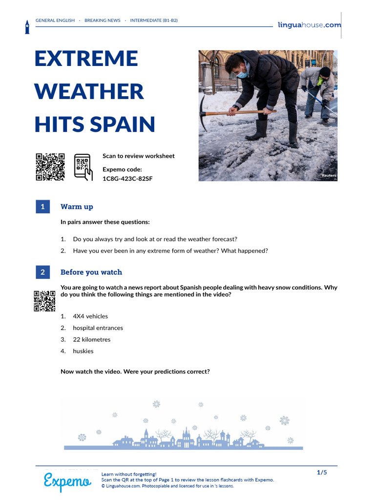 Extreme Weather Hits Spain British English Student | PDF | Foreign ...