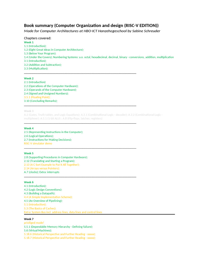 Comparch Book Summary Ish | PDF