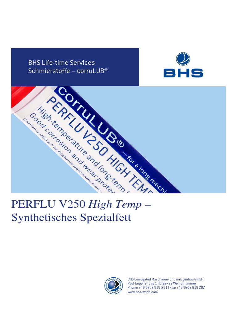 Perflu v250 High Temp Tds De | PDF