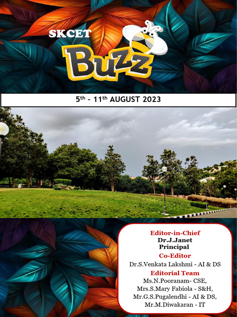 SKCET Weekly Newsletter: Aug 5-11, 2023 | PDF | Computers | Technology ...
