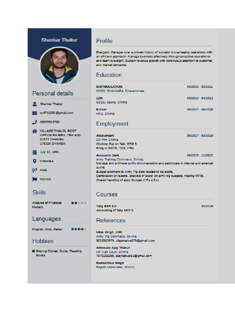 SHANKAR RESUME | PDF