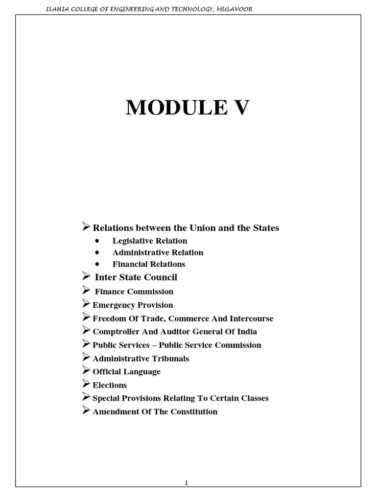 Module V | PDF | Taxes | State Of Emergency