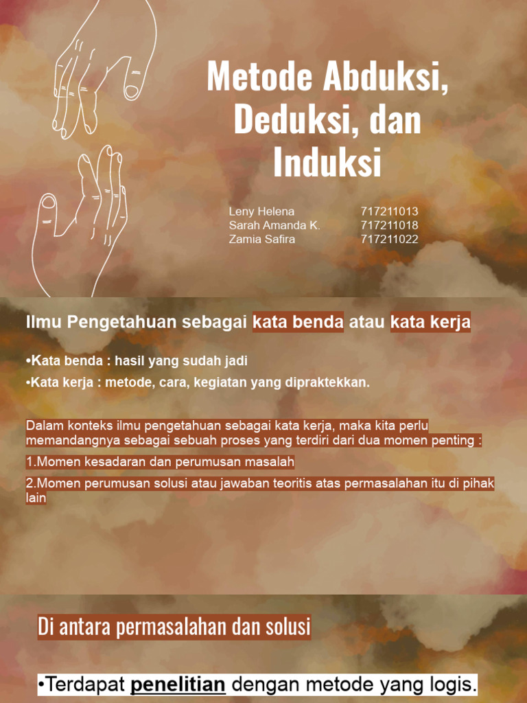 Kelompok 3 - Filsafat - Metode Abduksi, Deduksi, Dan Induksi | PDF