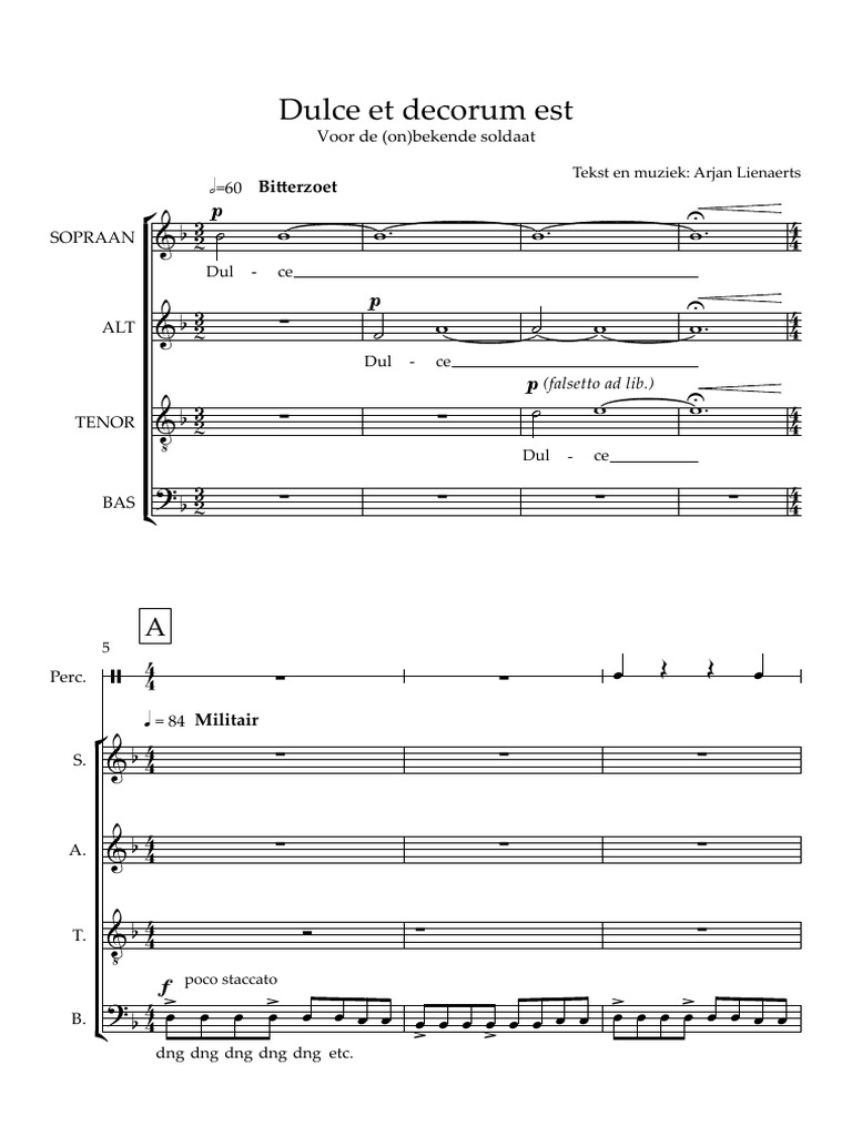 Dulce Et Decorum Est - Full Score | PDF