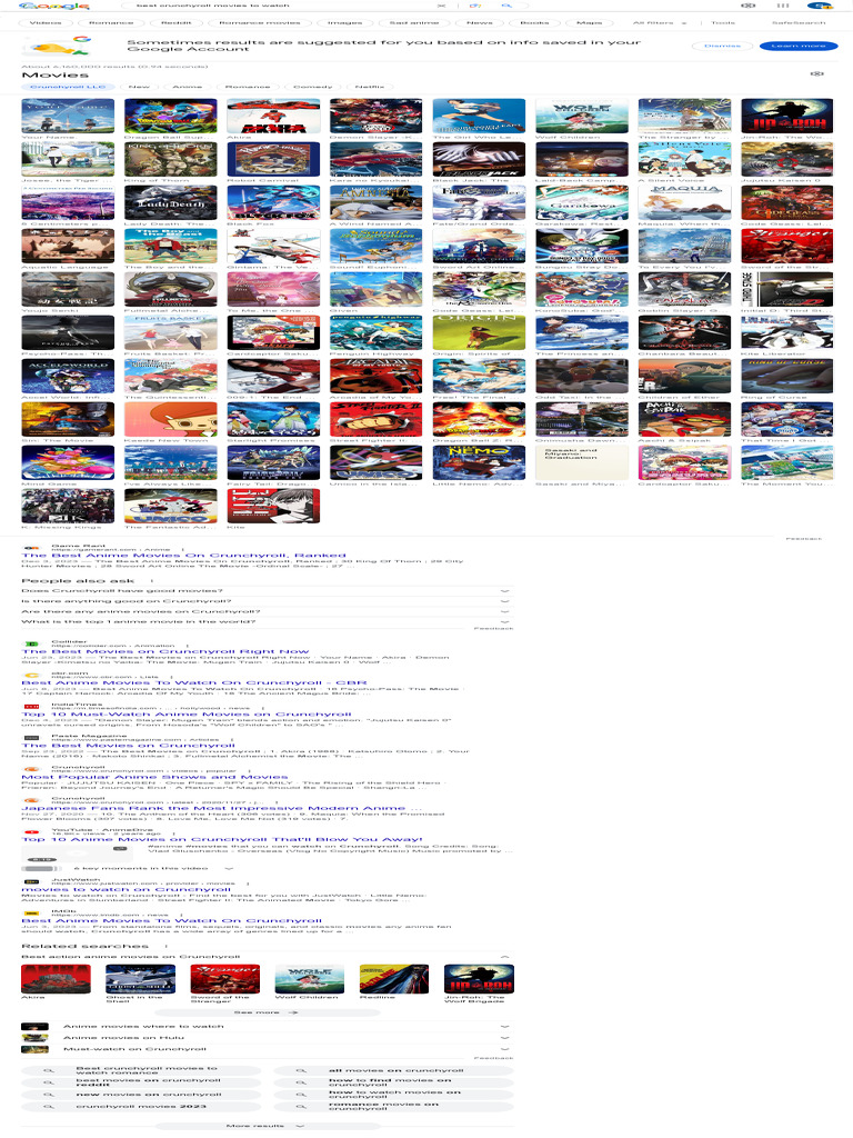 Best Crunchyroll Movies To Watch - Google Search | PDF