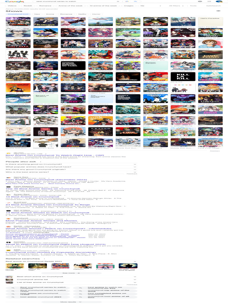 Best Crunchyroll Series To Watch - Google Search 2 | PDF