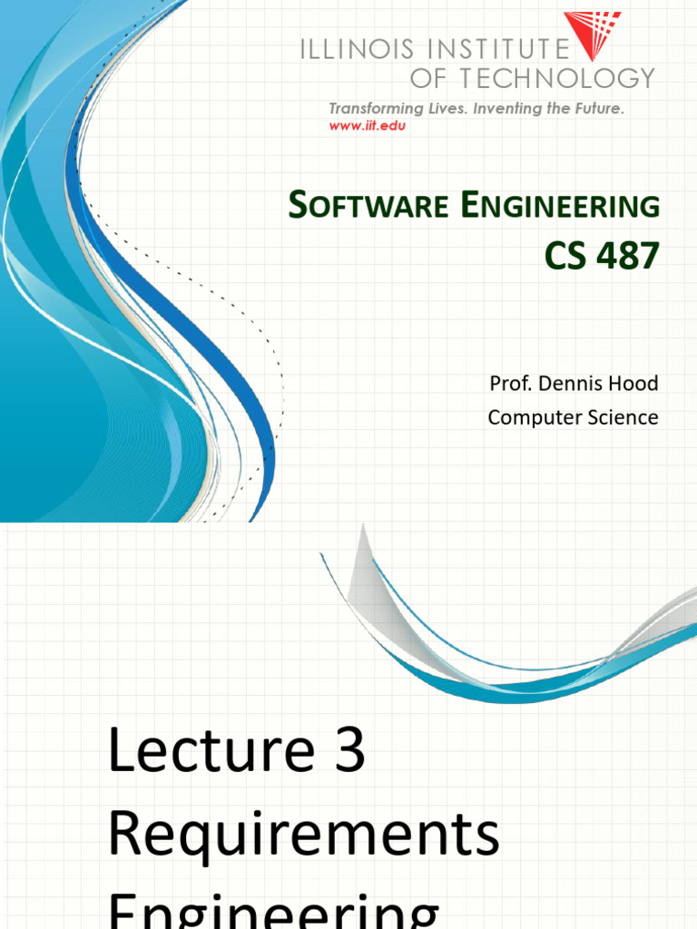 CS 487 - Lect 3 - Requirements Engineering | PDF