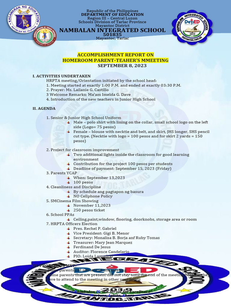 ACR in Orientation On Parents | PDF