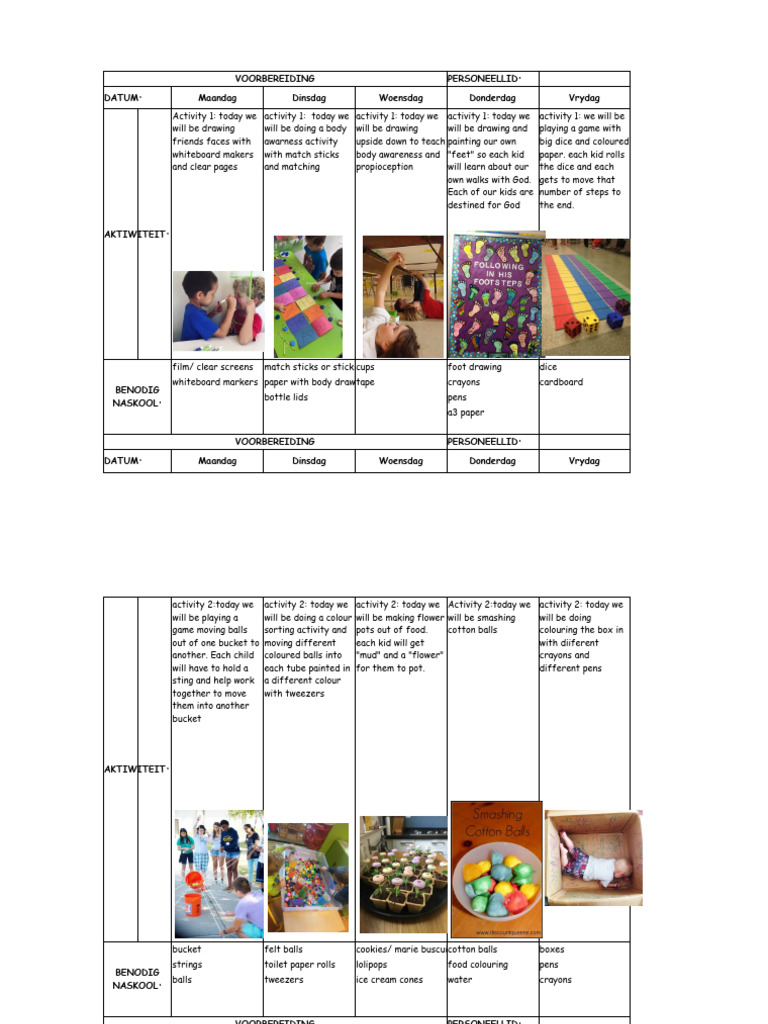 Naskool Voorbereiding November 1 | PDF