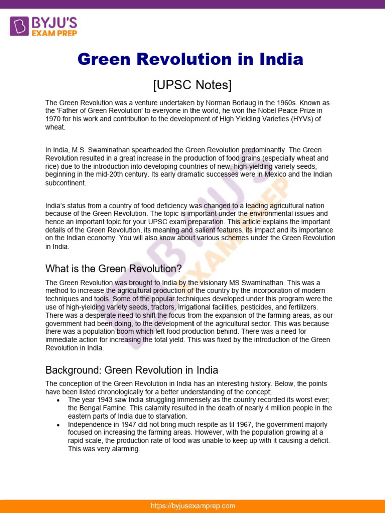 green_revolution_in_india_upsc_notes_28 (1) | PDF