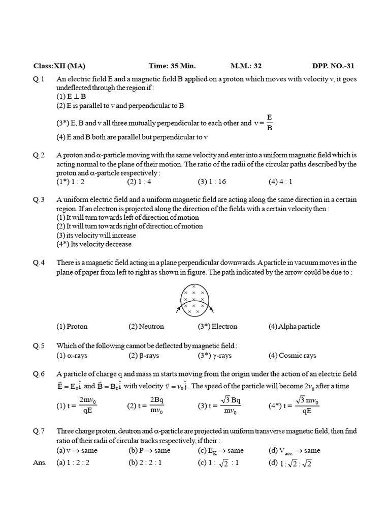 Magnetic DPP Answer | PDF