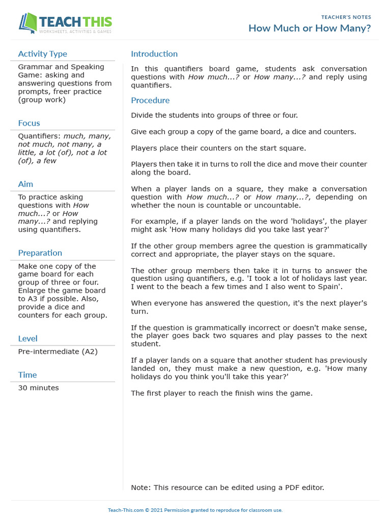 How Much or How Many | PDF | Question | Noun