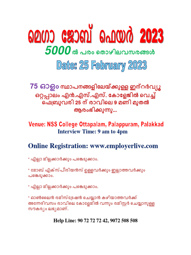 Job Vacancies Across Kerala | PDF