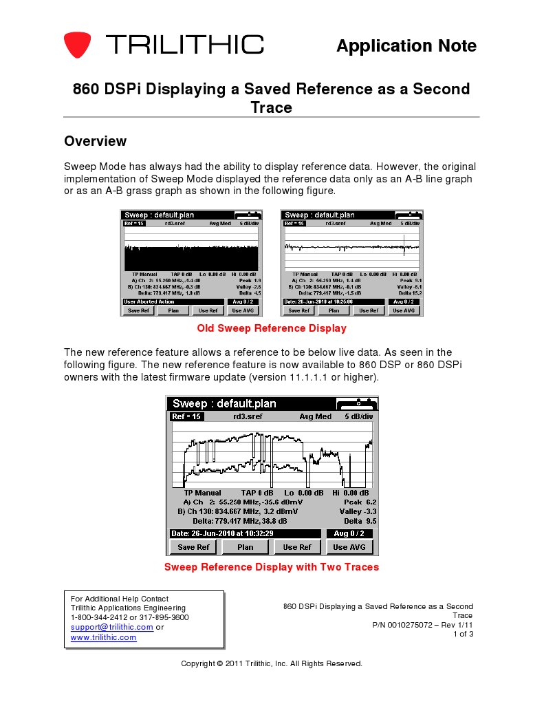 860 Dspi Displaying A Saved Reference As A Second Trace App Note | PDF ...