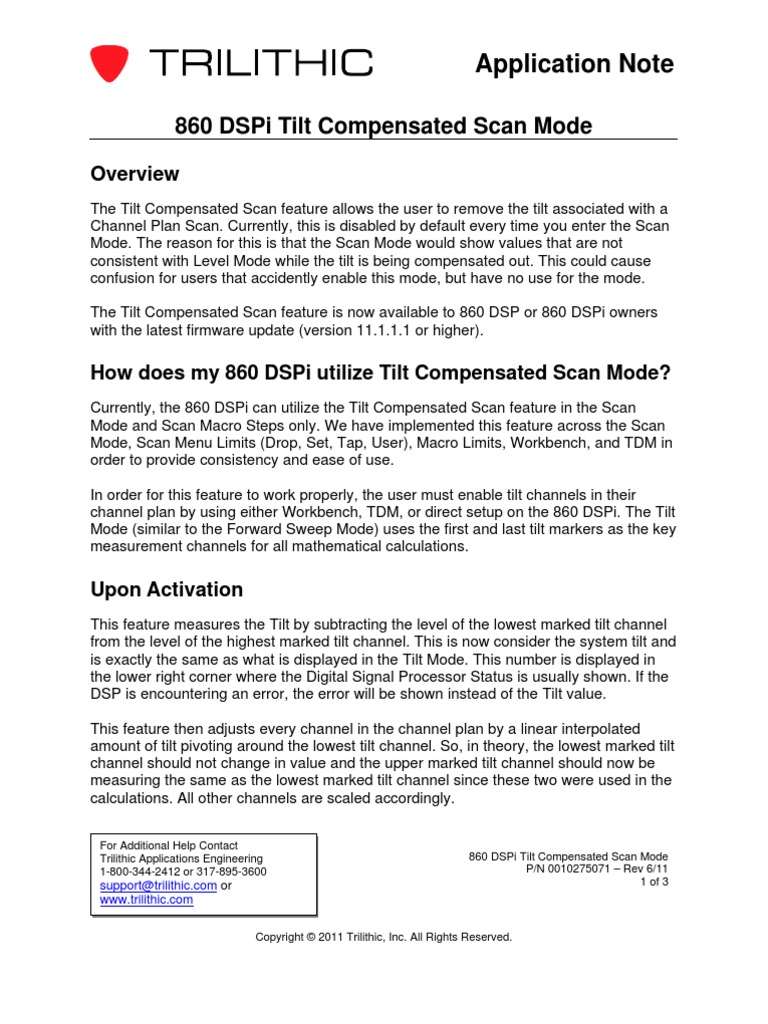 860 Dspi Tilt Compensated Scan Mode App Note | PDF