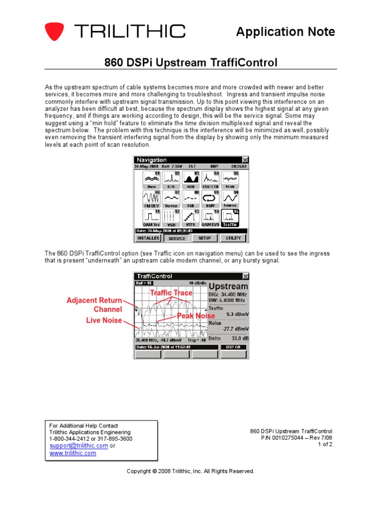 860 Dspi Upstream Trafficontrol | PDF