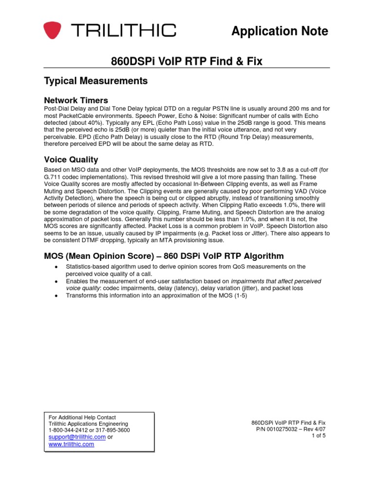 860 Dspi Voip RTP Find and Fix | PDF