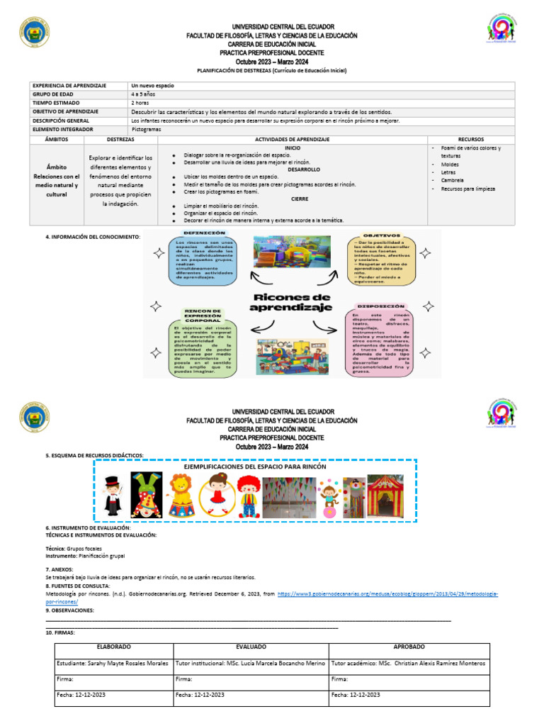 Rincón - Planificación 17 - 07-12-2023 | PDF Rincón - Planificación 17 - 07-12-2023 | PDF